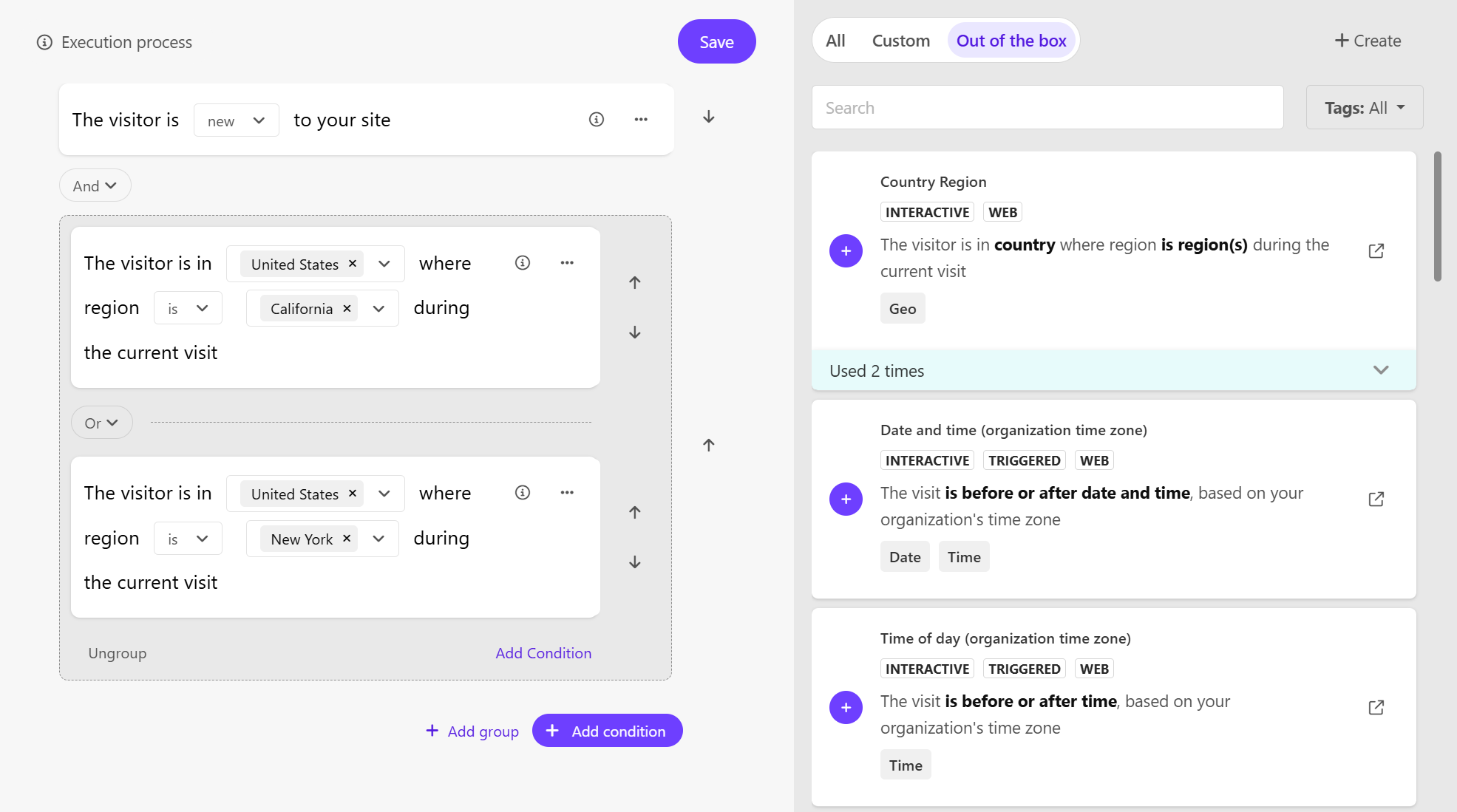 Multicondition audience filtering in Sitecore Personalize | Personalize Changelog | Sitecore ...