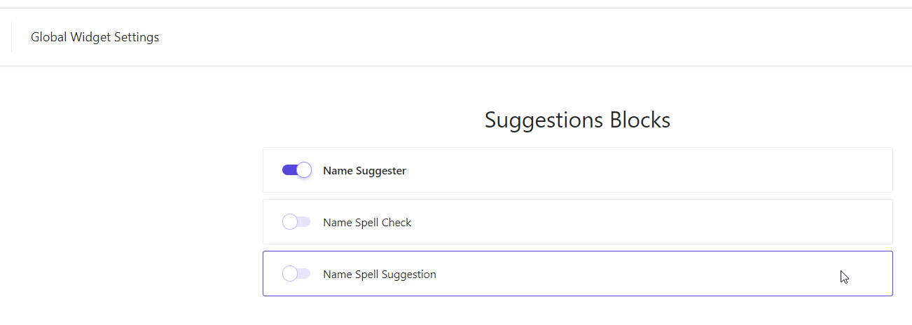 Simplified controls for suggestion blocks configuration | Search ...