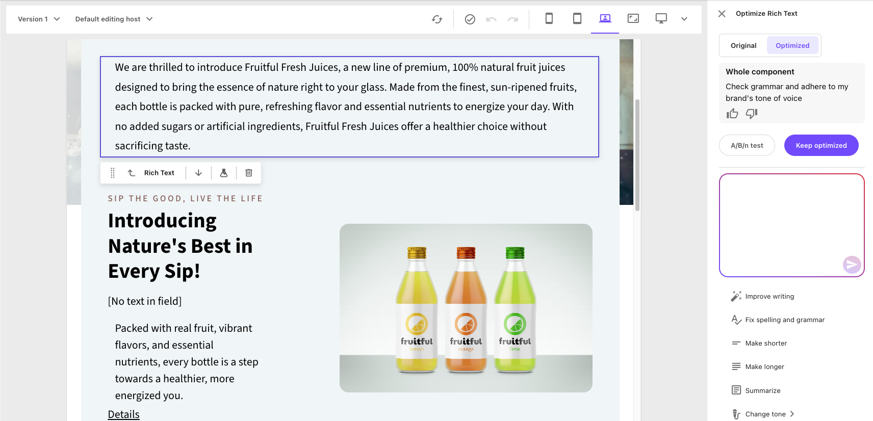 Generate and optimize written content for your website’s pages with Stream | XM Cloud Changelog ...