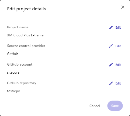 Change the repository of an XM Cloud project | XM Cloud Changelog ...