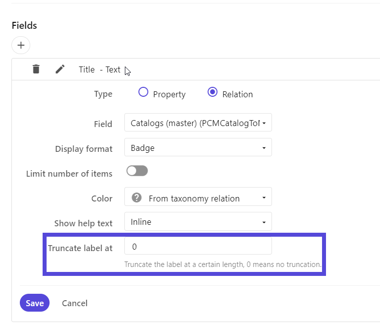 Truncate labels in the Search component | Content Hub Changelog | Sitecore Developer Portal